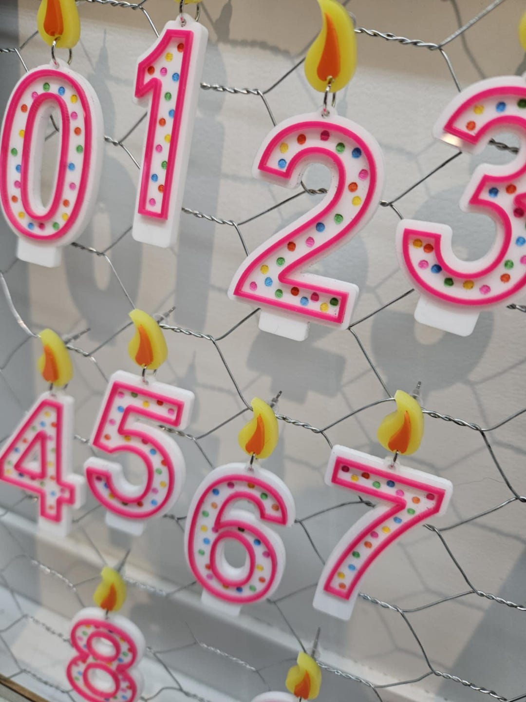 Birthday Number Candle Earrings Svg – 0-9 Digits Cut File – Acrylic ...