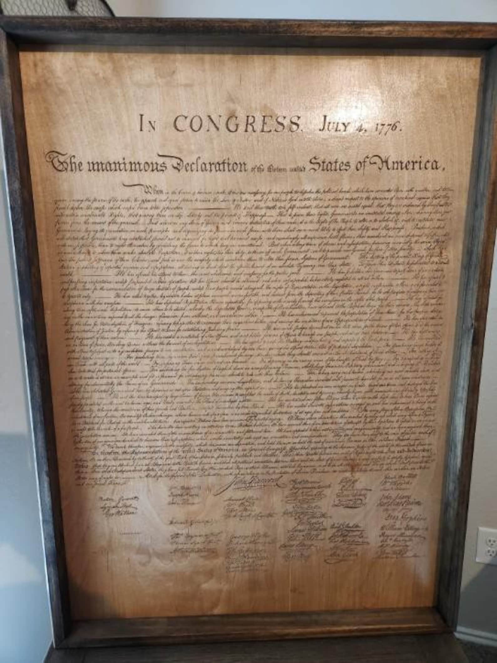 Declaration of Independence Laser Engraving File – Historical Document ...