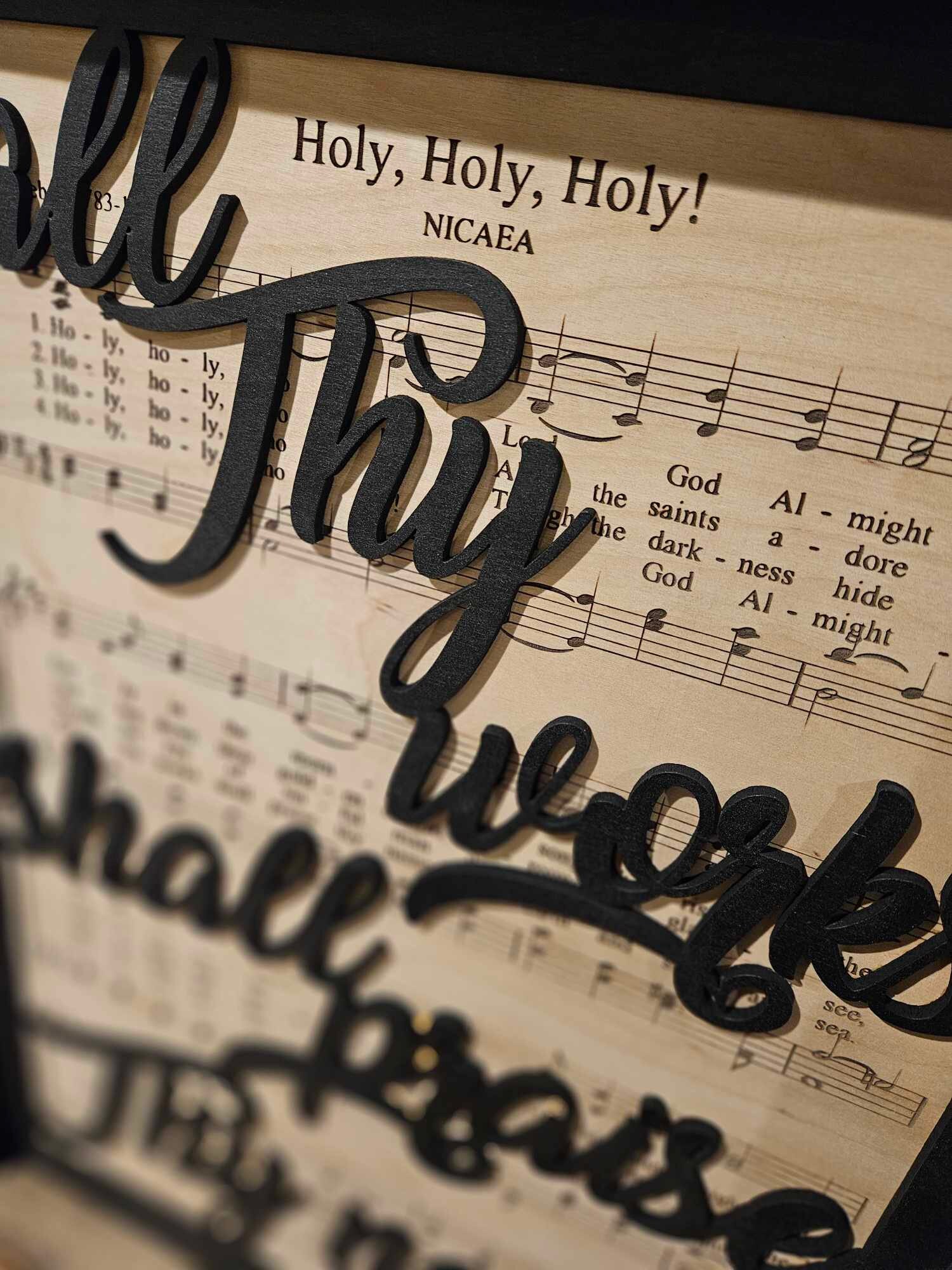 Holy Holy Holy Hymn Files .svg .pdf .png .webp .dxf - Etsy
