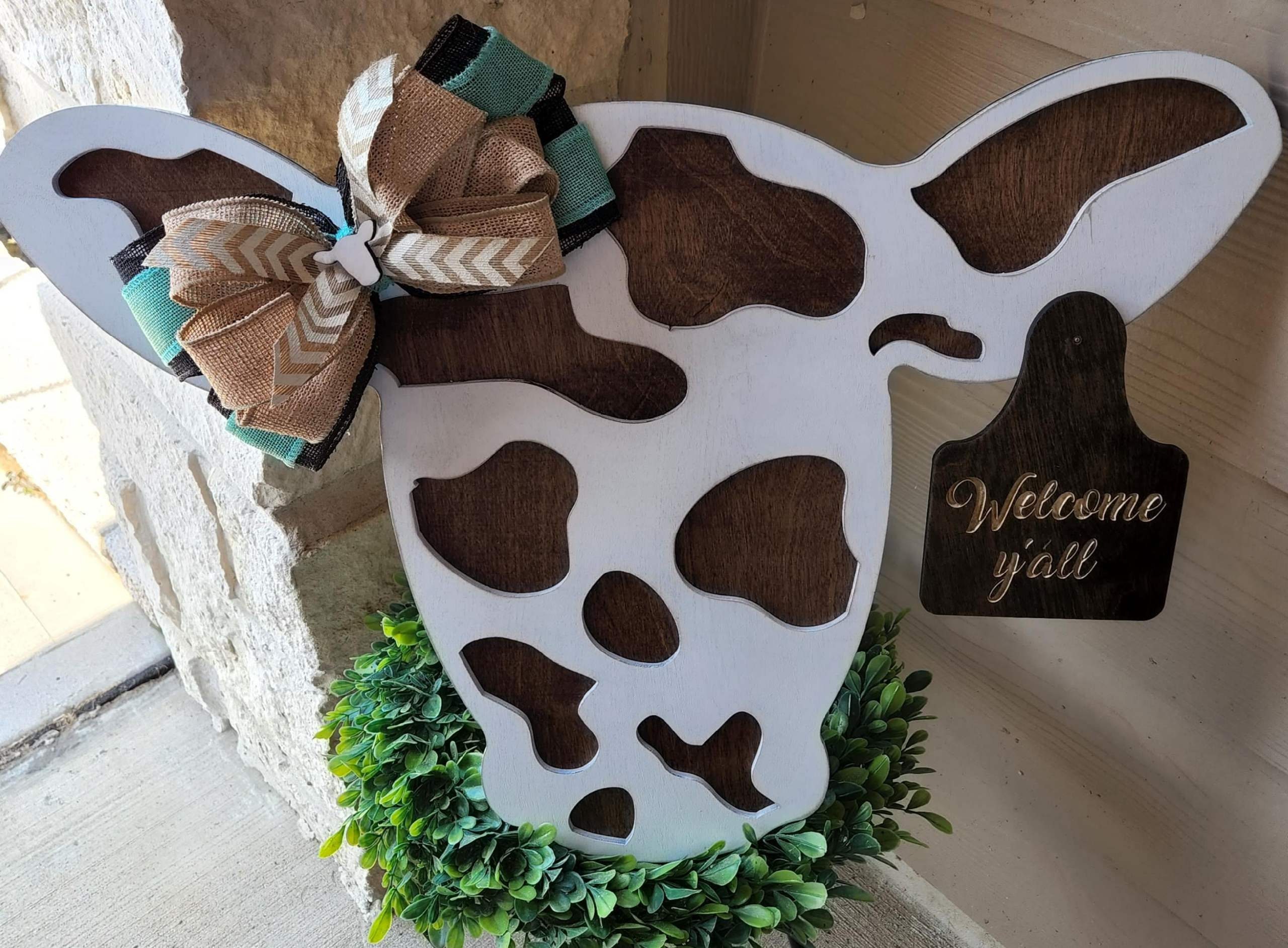 Cow Welcome Sign Files .svg .png .pdf .dxf .webp - Etsy
