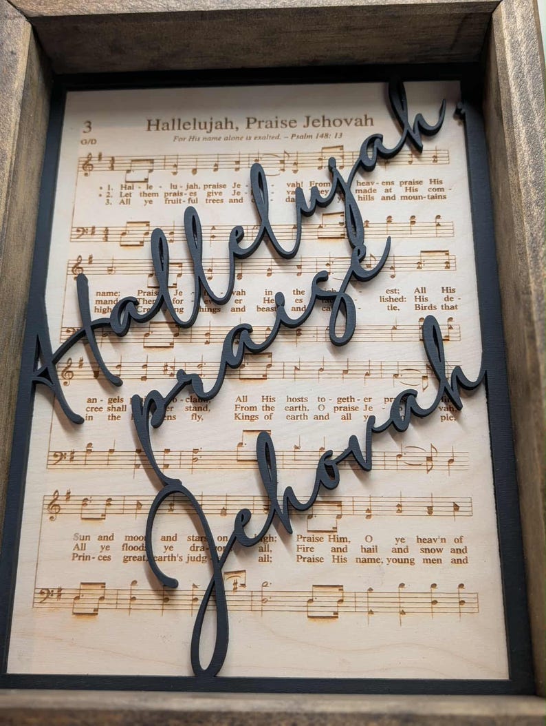 Hallelujah Praise Jehovah Hymn Files .svg .pdf .png .webp .dxf .jpg ...