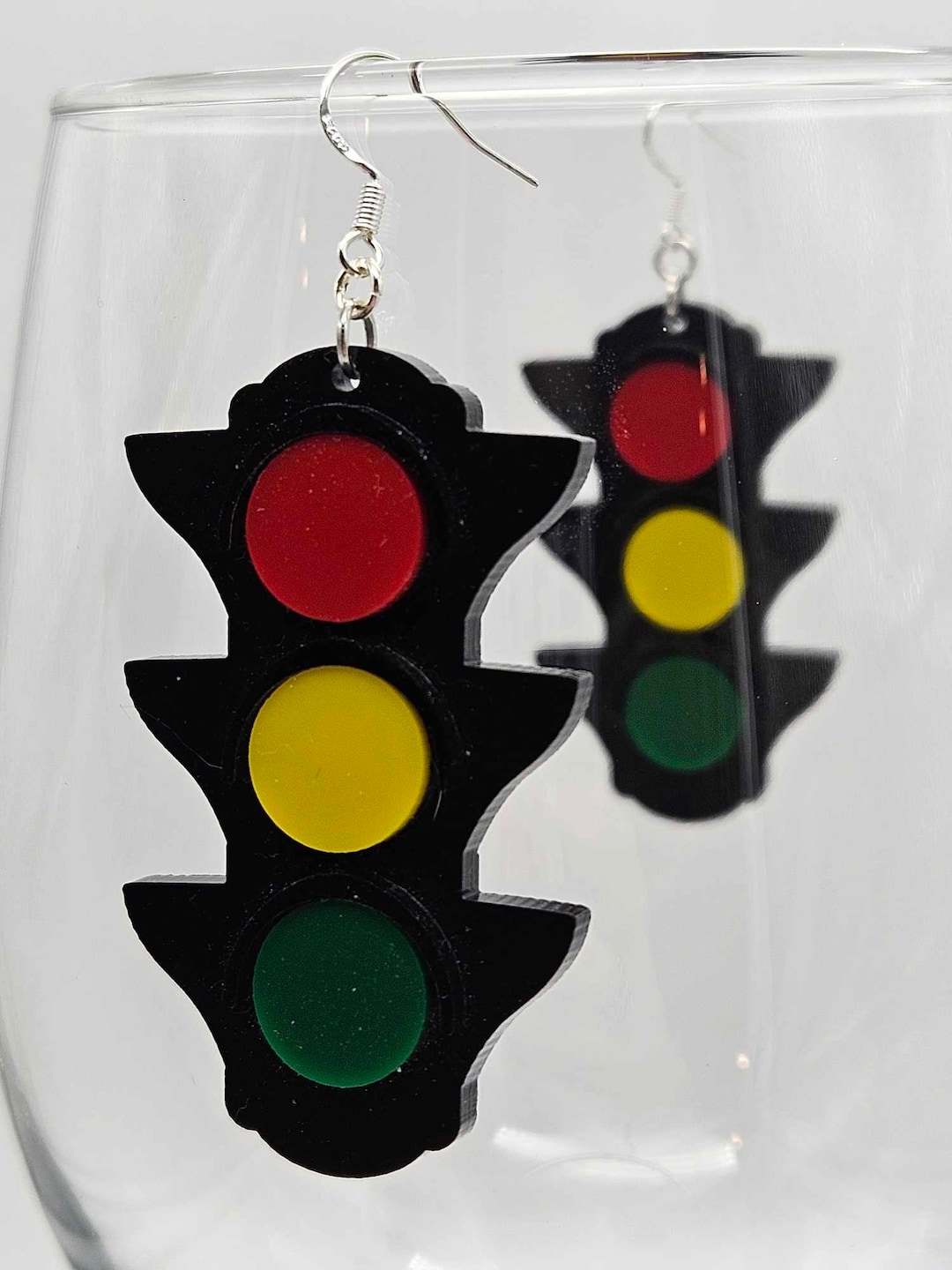 Traffic Light Earring Svg - Stoplight Laser Cut File - Svg Pdf Dxf Ai ...