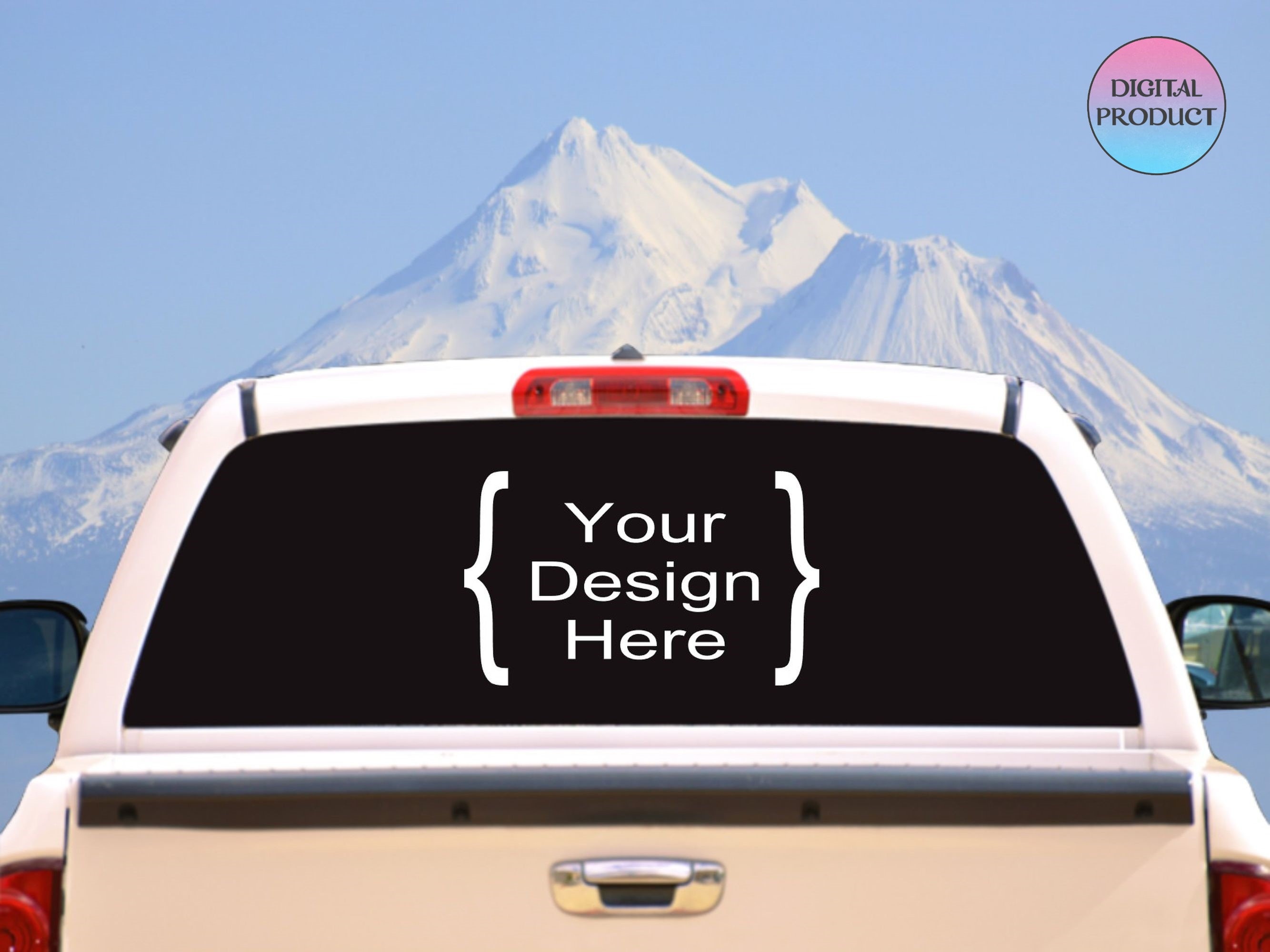 Vehicle Rear Window Decal Mockup JPG/PNG - Etsy