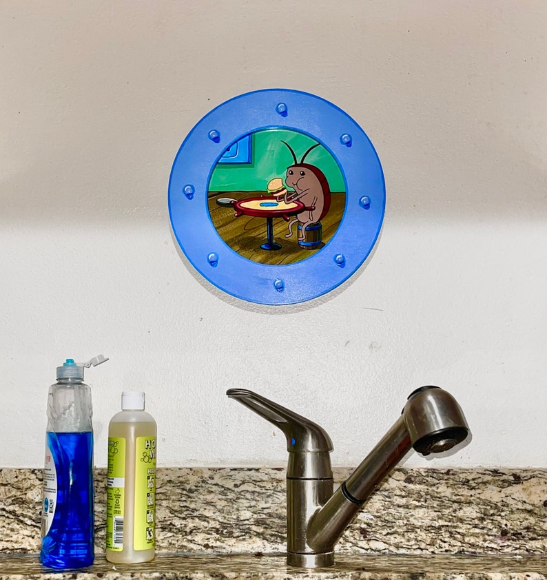 Spongebob 3D Wood Porthole Window - Etsy