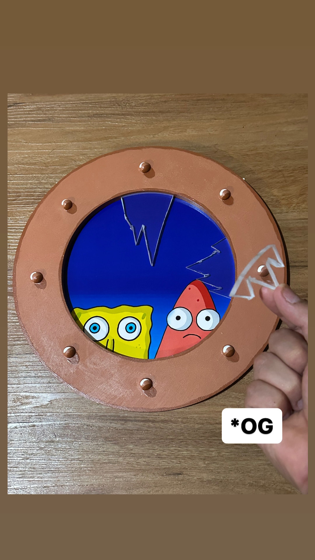 Normal Spongebob 3D Wood Porthole Window - Etsy
