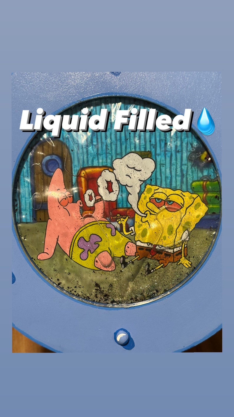 Spongebob 3D Wood Porthole Window - Etsy