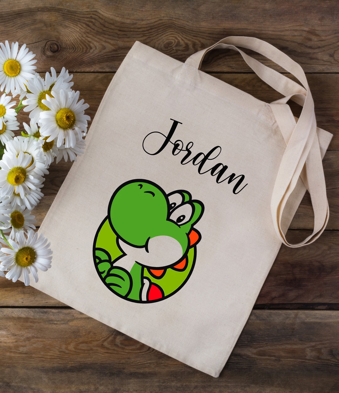 Personalized Tote Bag Yoshi School Bag - Etsy