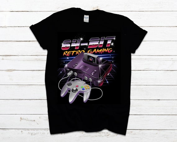 Top T shirt T shirt Vintage Nintendo N64 64 bit Men Women Kids Children Etsy