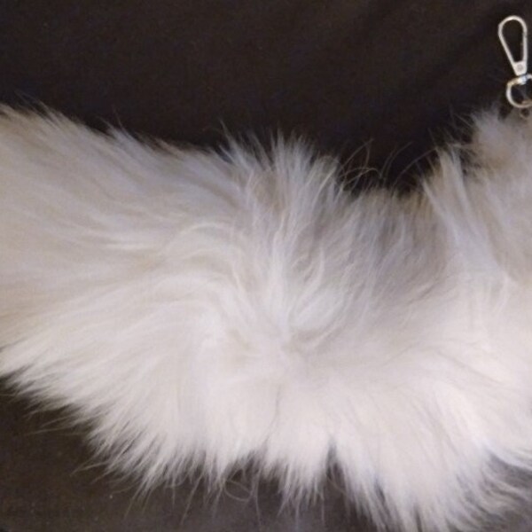 White Fox Tail - Etsy