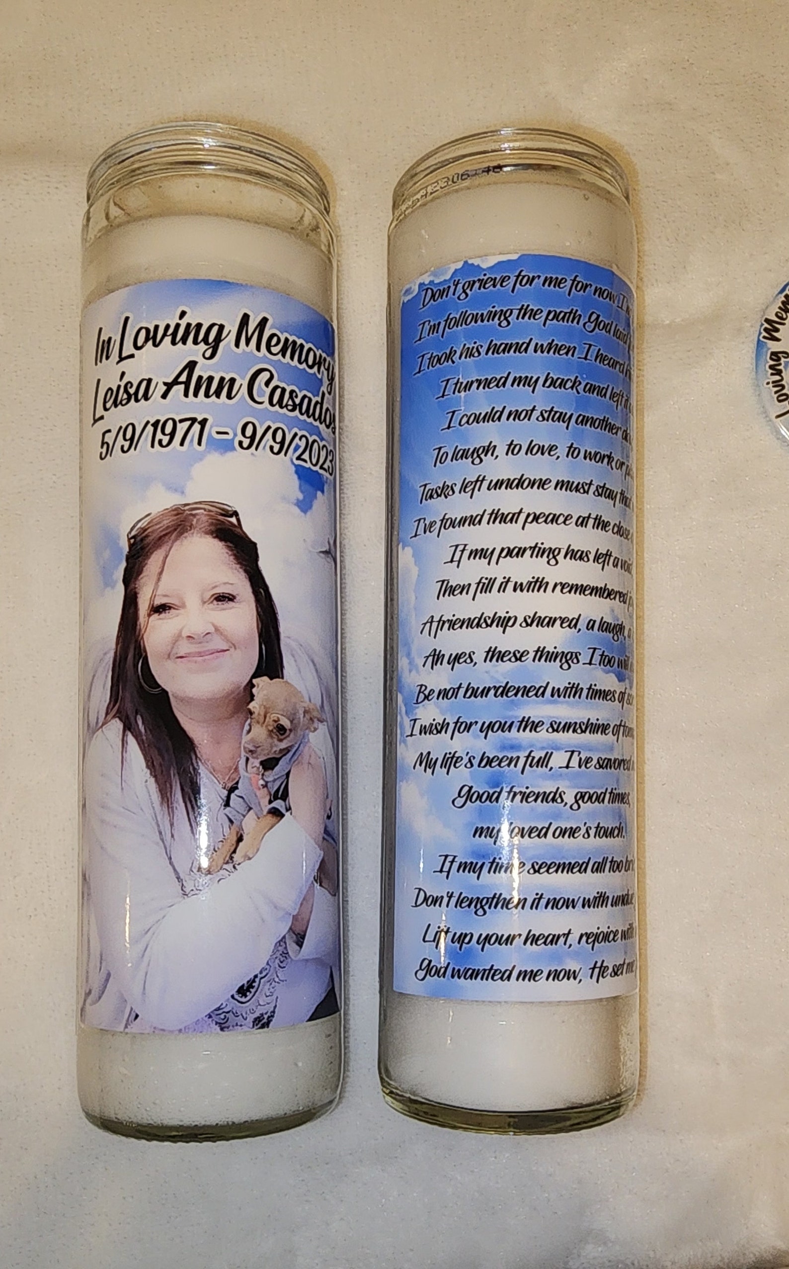 Custom Candles/memorial Candles/prayer Candles Custom Personalized Made ...