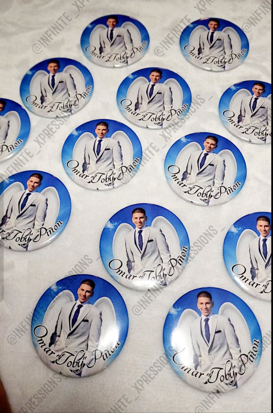 Custom Button Pins (parties, Memorial, Business or School Events, Name ...