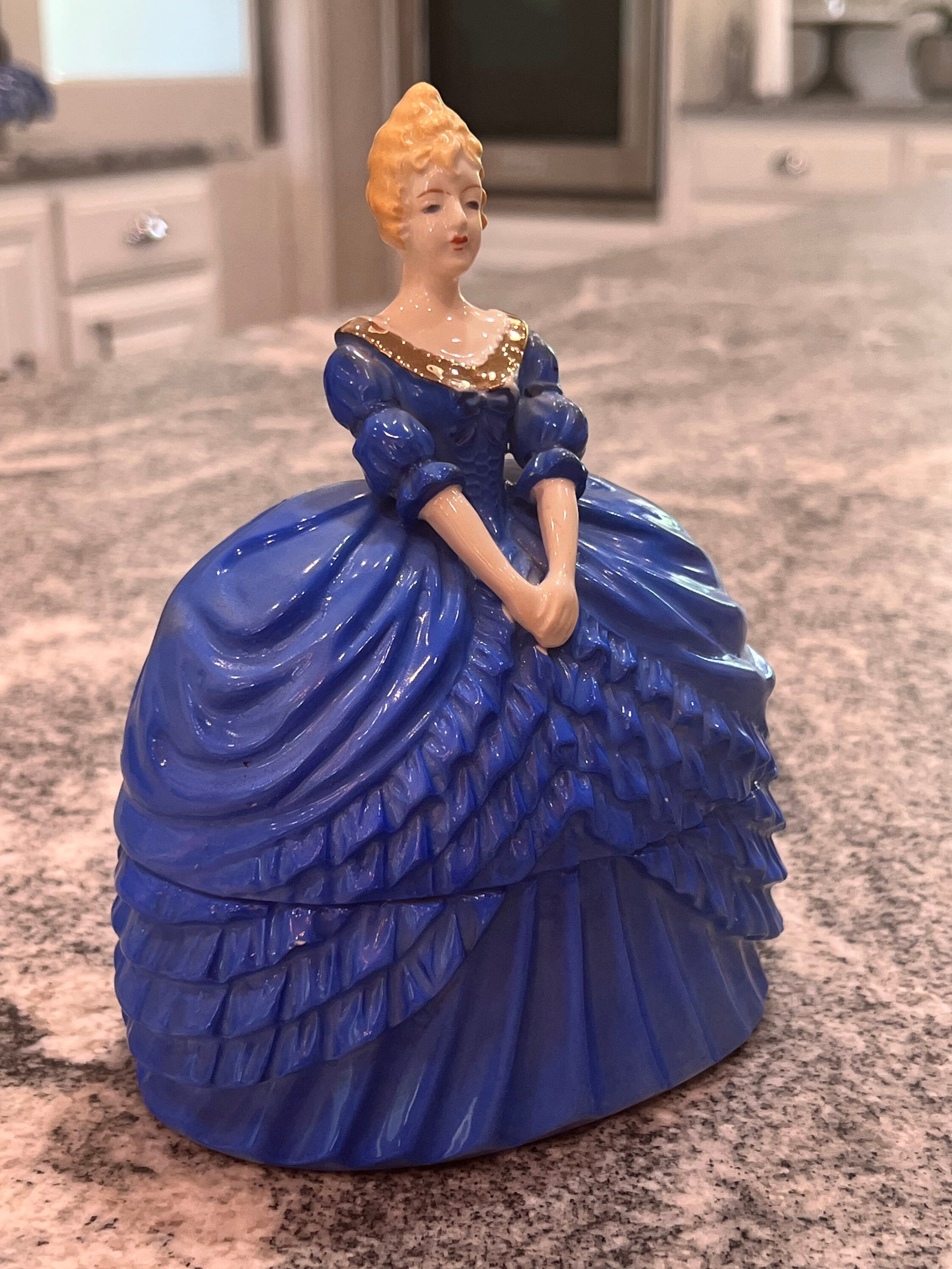 Vintage Figural Lady Dresser Box. Marked Japan. - Etsy