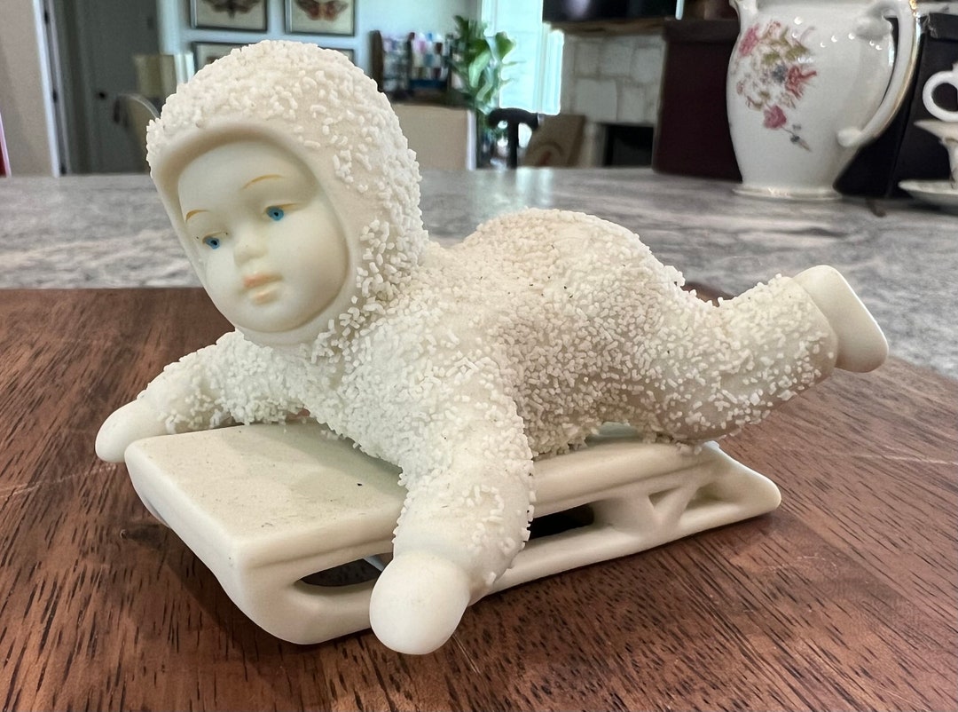 Department 56 Snowbabies “hold on Tight” Child on Sled Colllectible ...