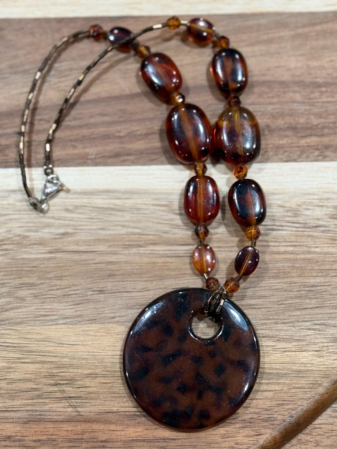 Chunky Leopard Print MCM Acrylic Necklace. - Etsy