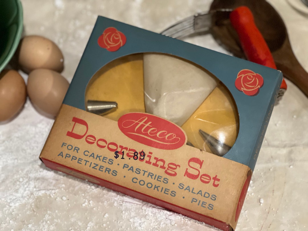 Vintage ATECO Decorating Set With Original Box and Six Design Tips - Etsy