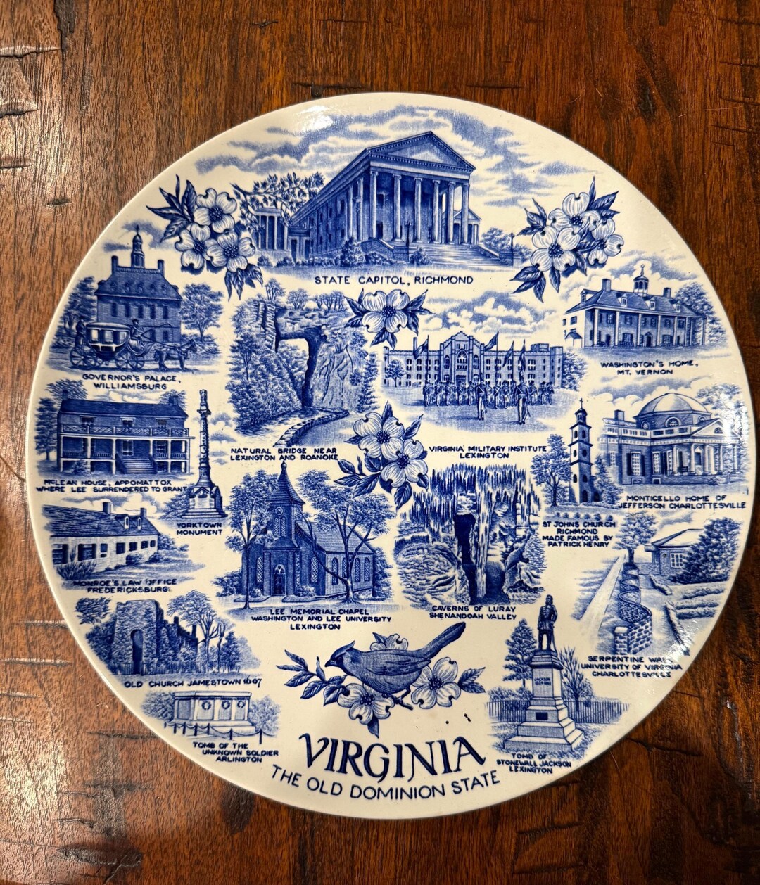 Vintage Old English Staffordshire Ware, Virginia Old Dominion State ...