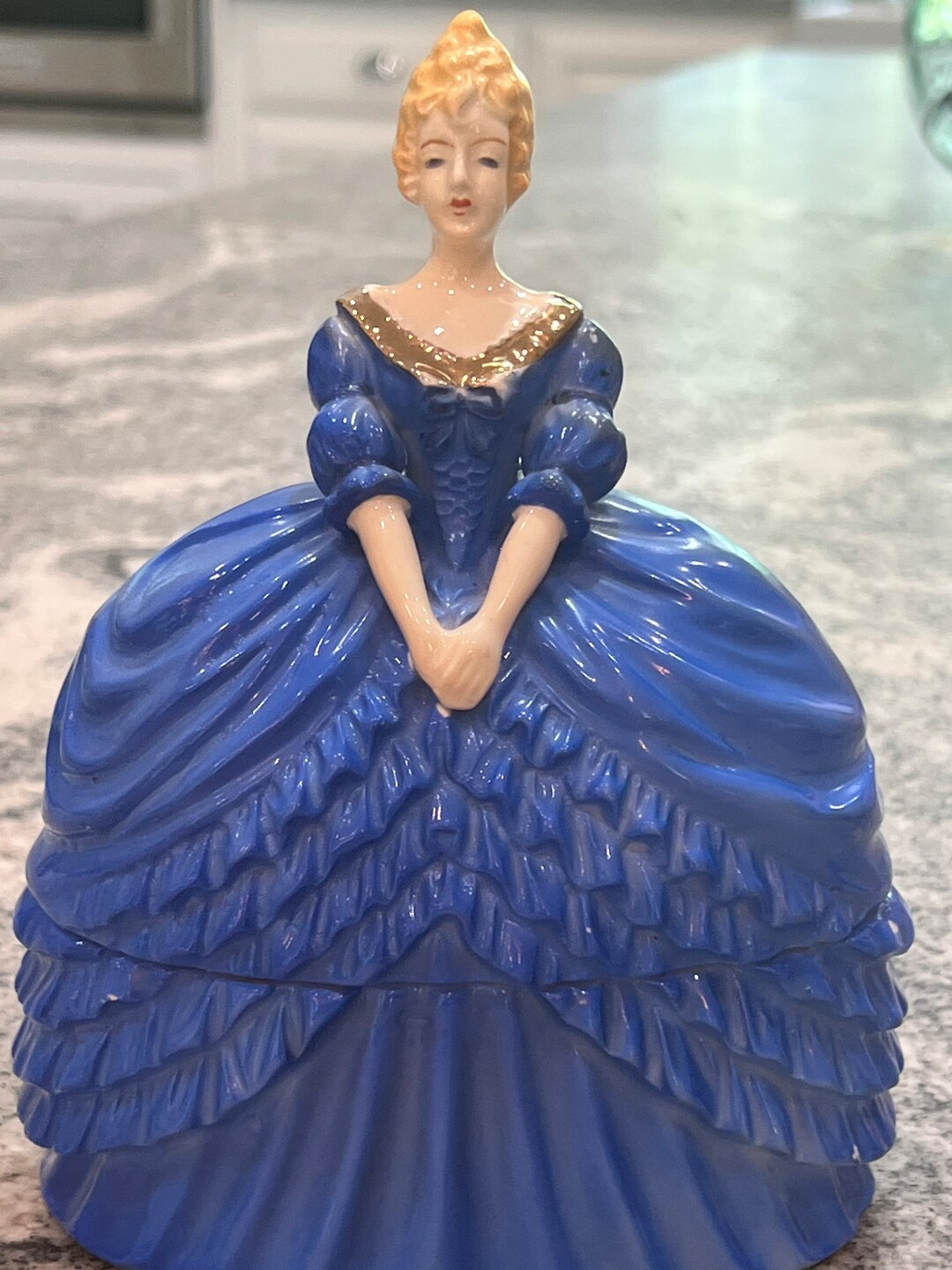 Vintage Figural Lady Dresser Box. Marked Japan. - Etsy