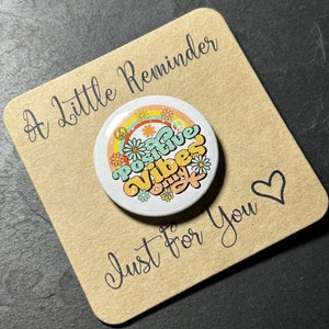 Motivational Mental Health Personalised Vintage Style Positive Vibes ...