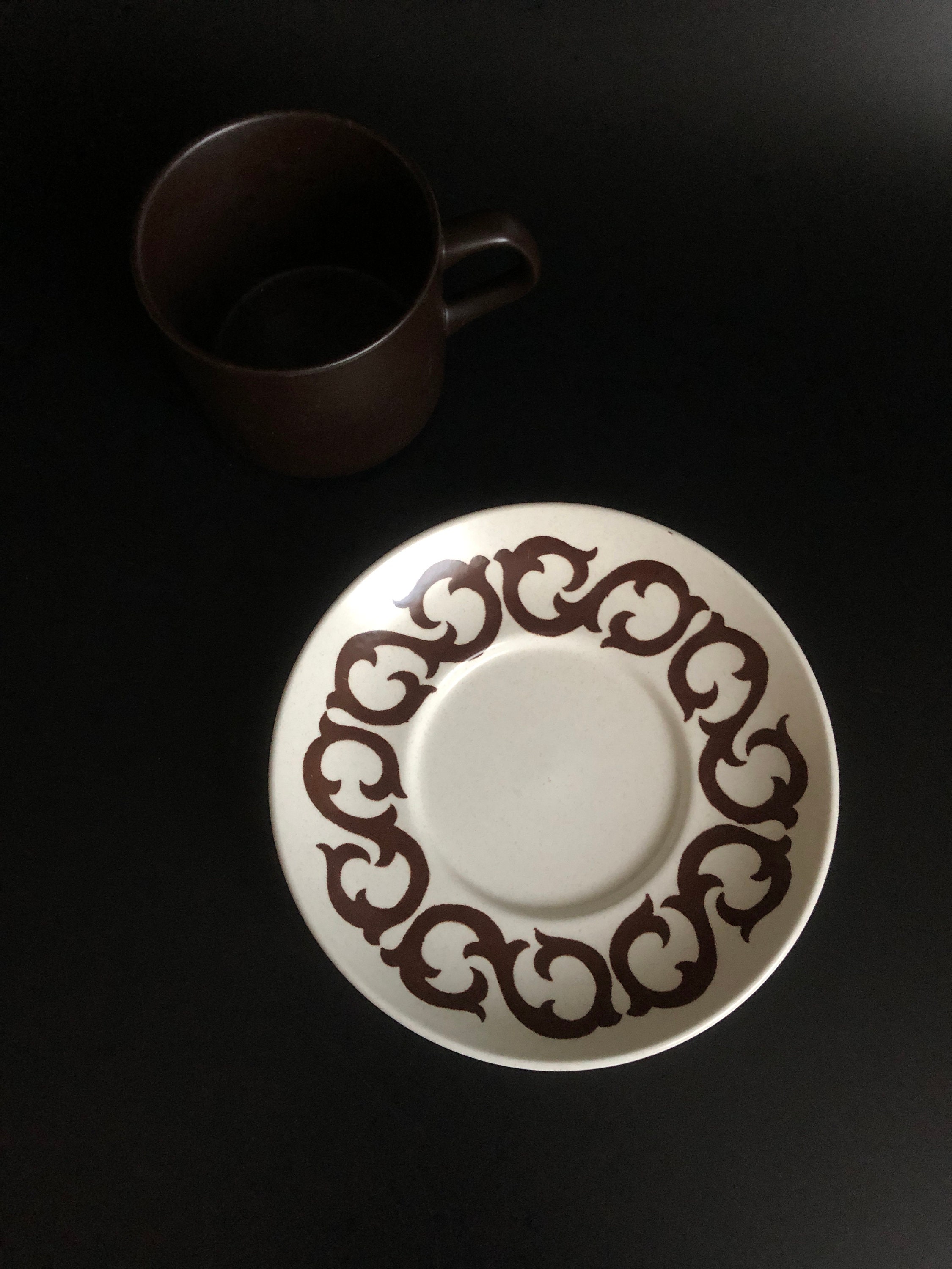 Vintage 1970's J & G Meakin Bianca Pattern 5 X Tea Coffee Cups Saucers ...