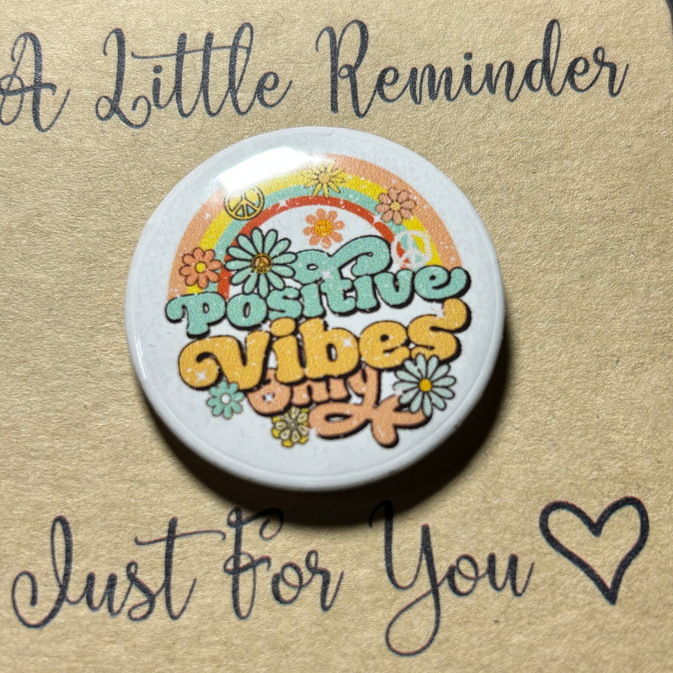 Motivational Mental Health Personalised Vintage Style Positive Vibes ...
