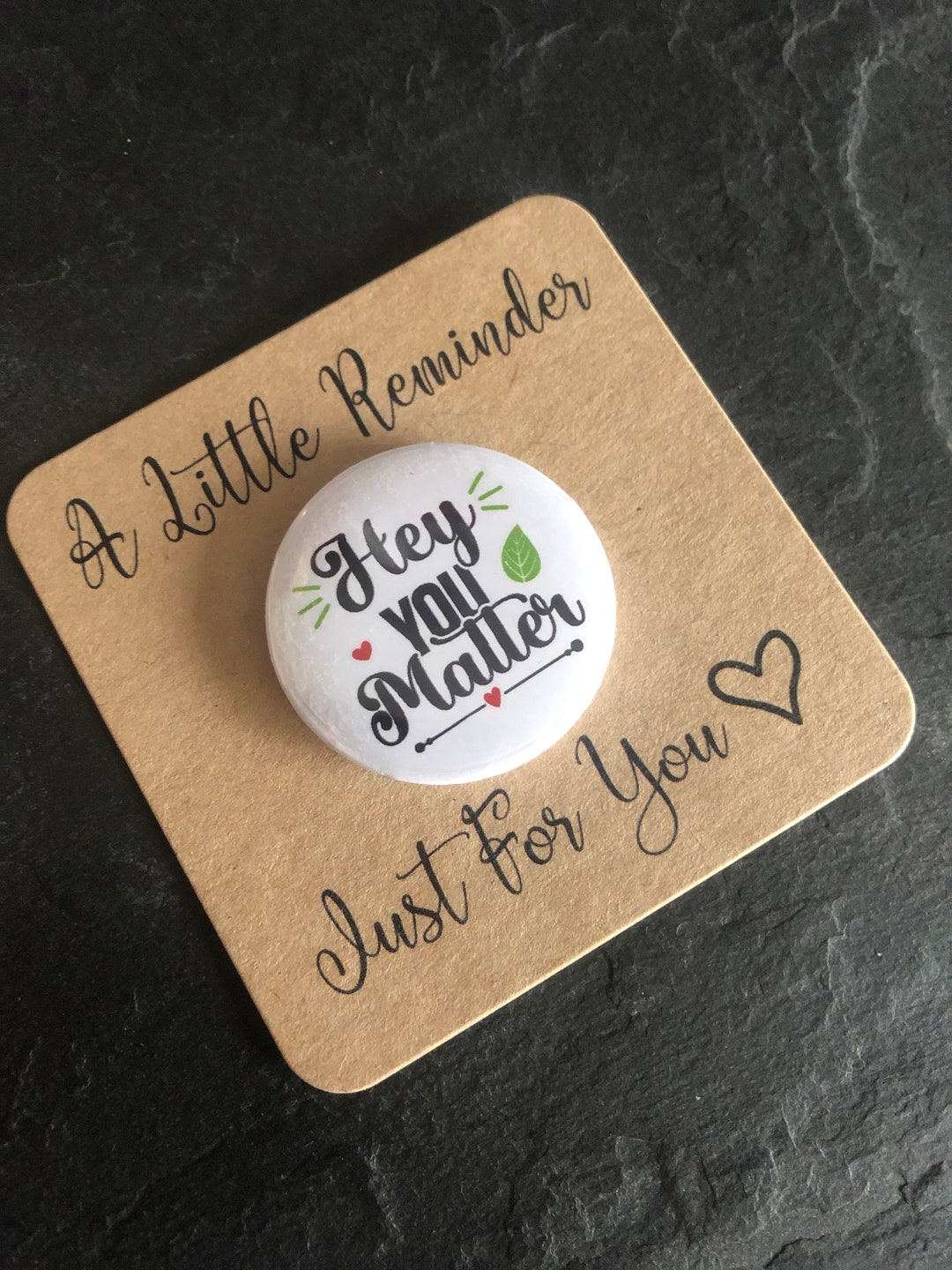 Motivational Mental Health Personalised Hey You Matter Pin Badge ...