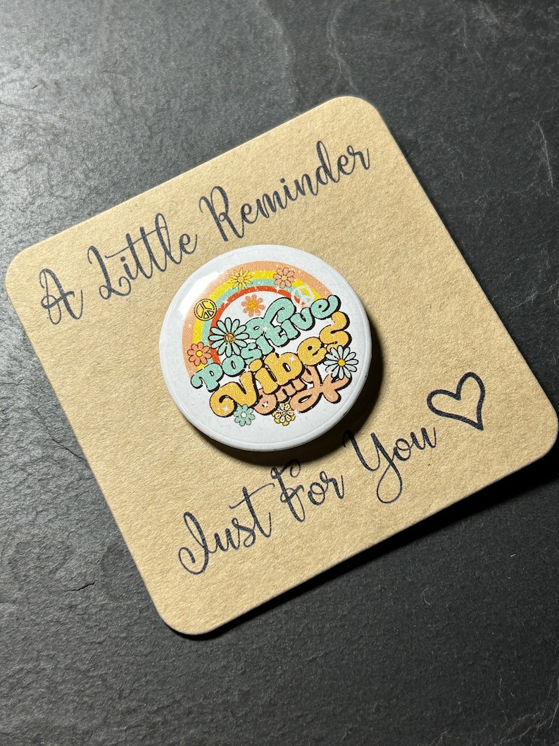 Motivational Mental Health Personalised Vintage Style Positive Vibes ...