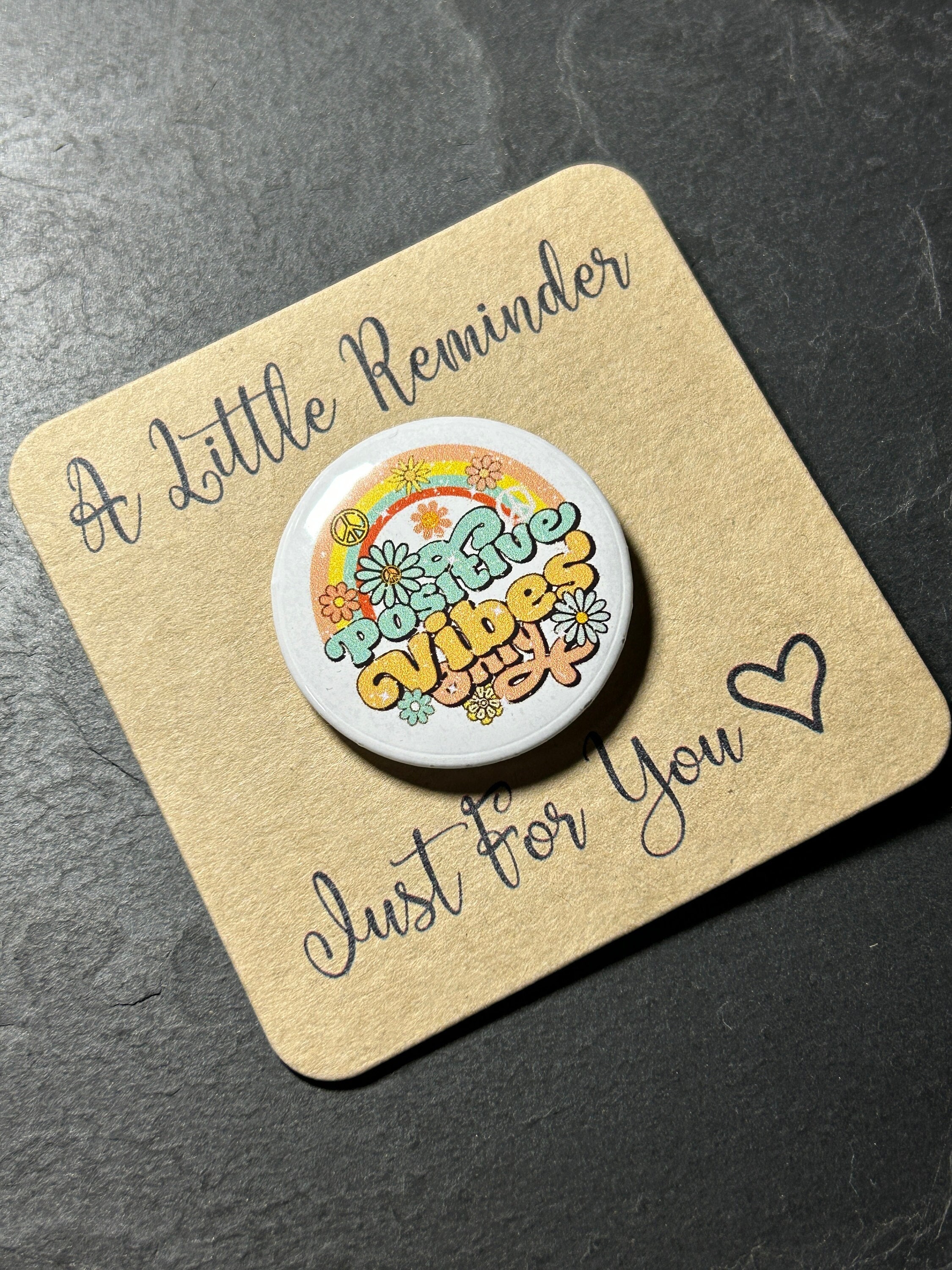 Motivational Mental Health Personalised Vintage Style Positive Vibes ...