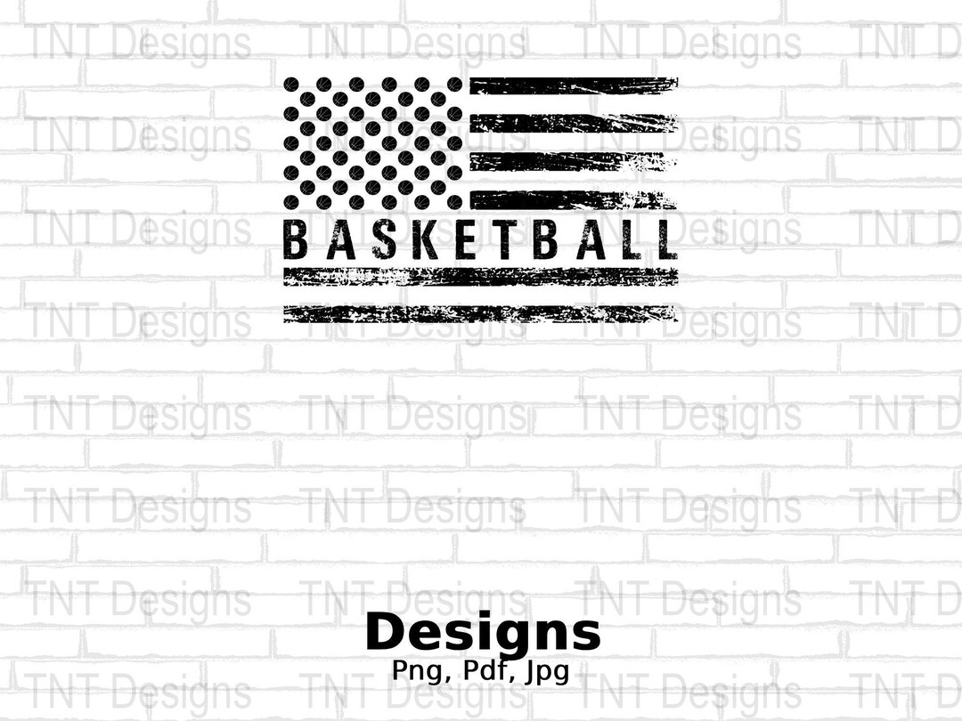 Basketball American Flag Digital Png File, Basketball Usa Flag T-shirt ...