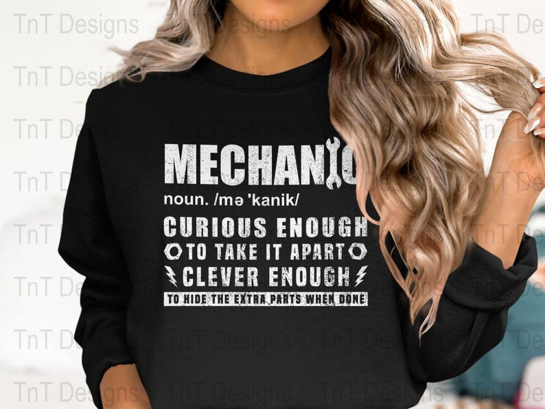 Mechanic Definition Digital Png File, Funny Mechanic Saying T-shirt ...