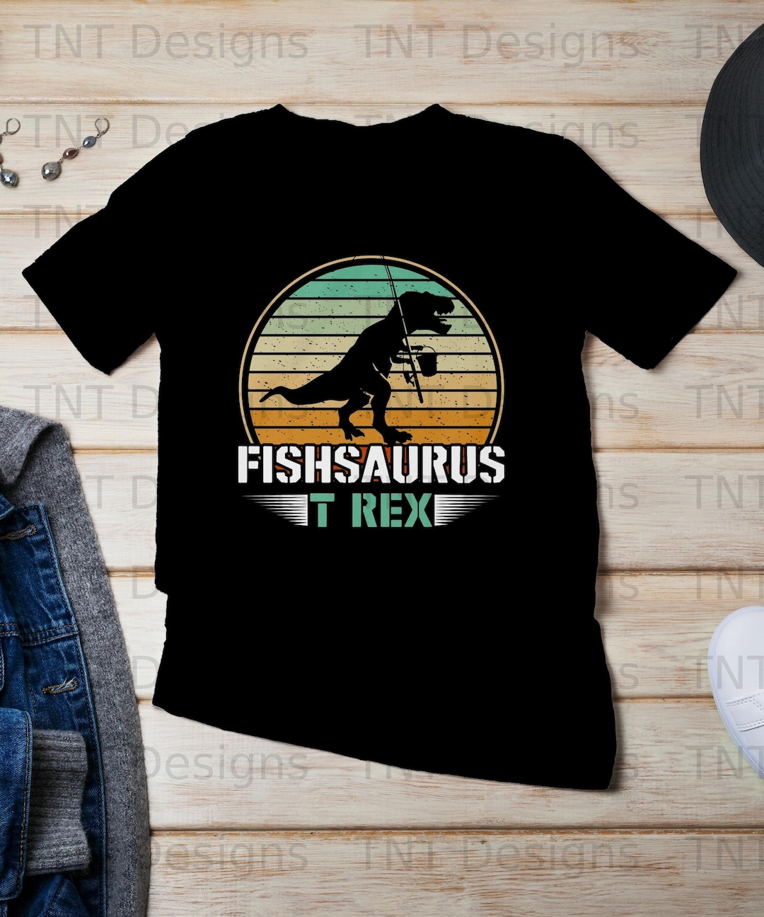 Fishsaurus T Rex Digital Png File, Instant Download, Fishing Dinosaur T ...