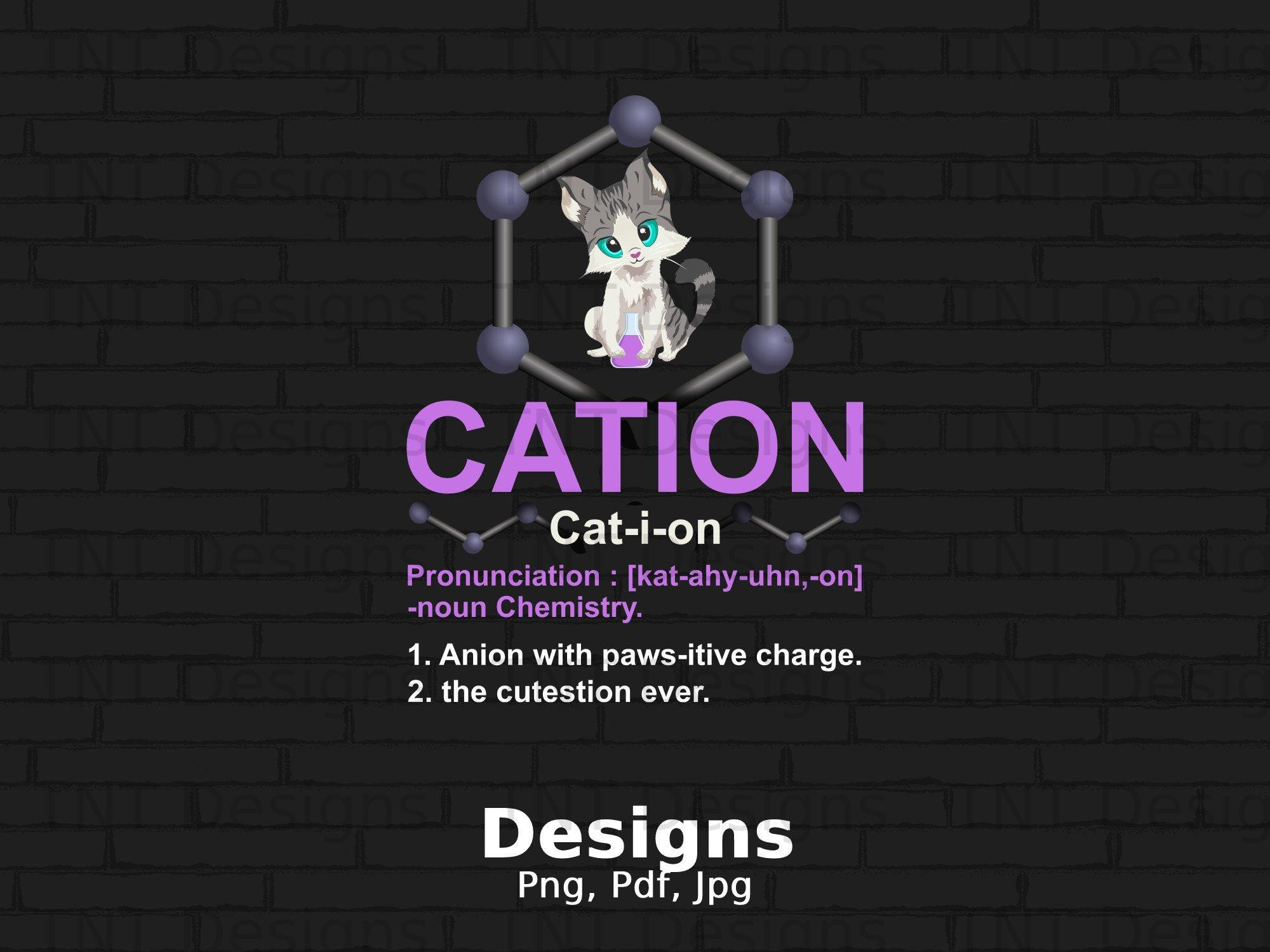 Cation Cat Definition PNG Digital File Instant Download Cat - Etsy