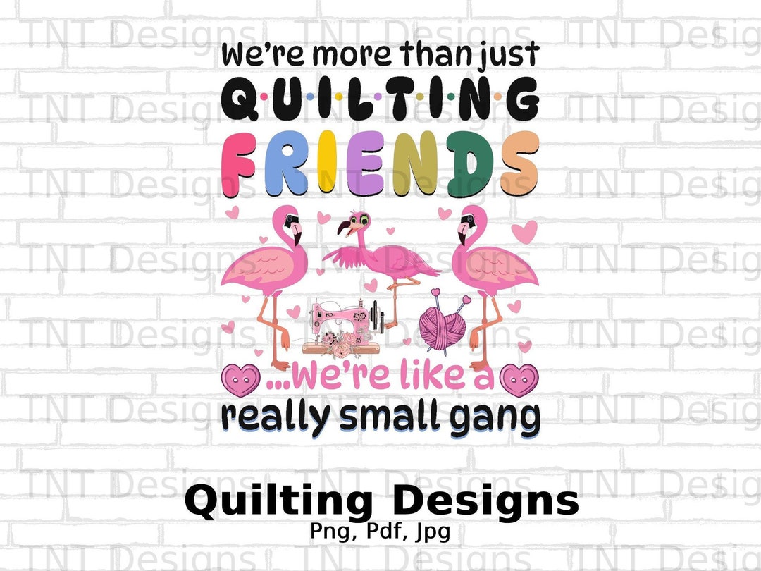 Flamingo Quilting Friends Digital Png File, Instant Download, Quilters ...