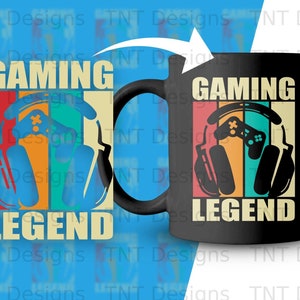 Gaming Legend Digital Png File, Instant Download, Vintage Gamer T-shirt ...