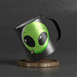 Cute Green Alien Digital Png File, Instant Download, Funny Alien T ...