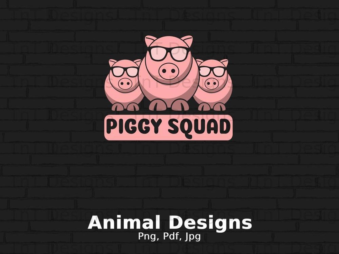 Piggy Squad Digital Png File, Instant Download, Funny Pig Shirt Design ...