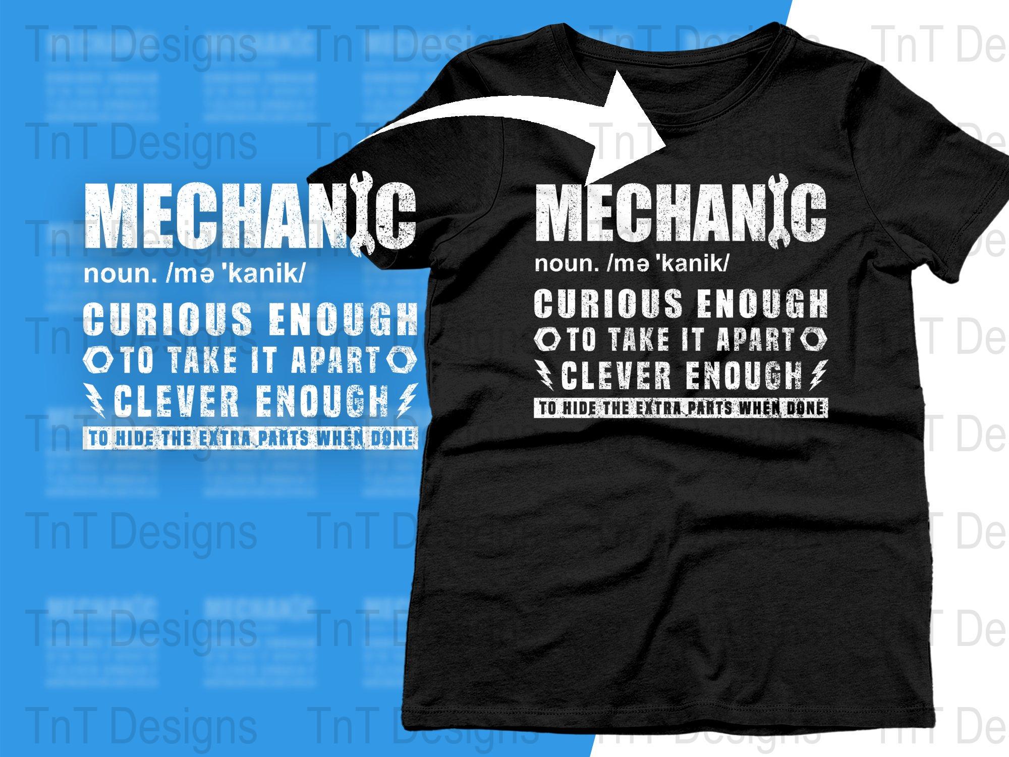 Mechanic Definition Digital Png File, Funny Mechanic Saying T-shirt ...