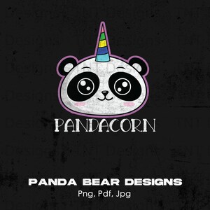 Pandacorn Digital Png File, Instant Download, Panda Unicorn T-shirt ...