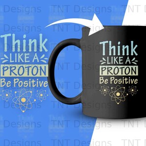 Think Like A Proton Be Positive Digital Png File, Instant Download ...