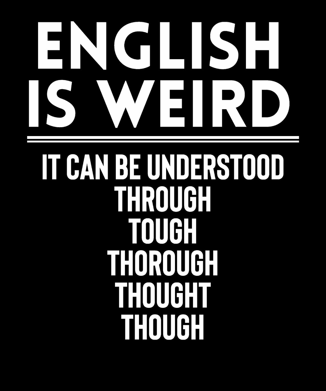 English is Weird Digital Png File, Download, Funny Grammar T-shirt ...