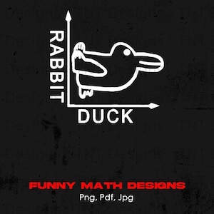 Rabbit Duck Graph Math Teacher Digital Png File Instant Download, Math ...