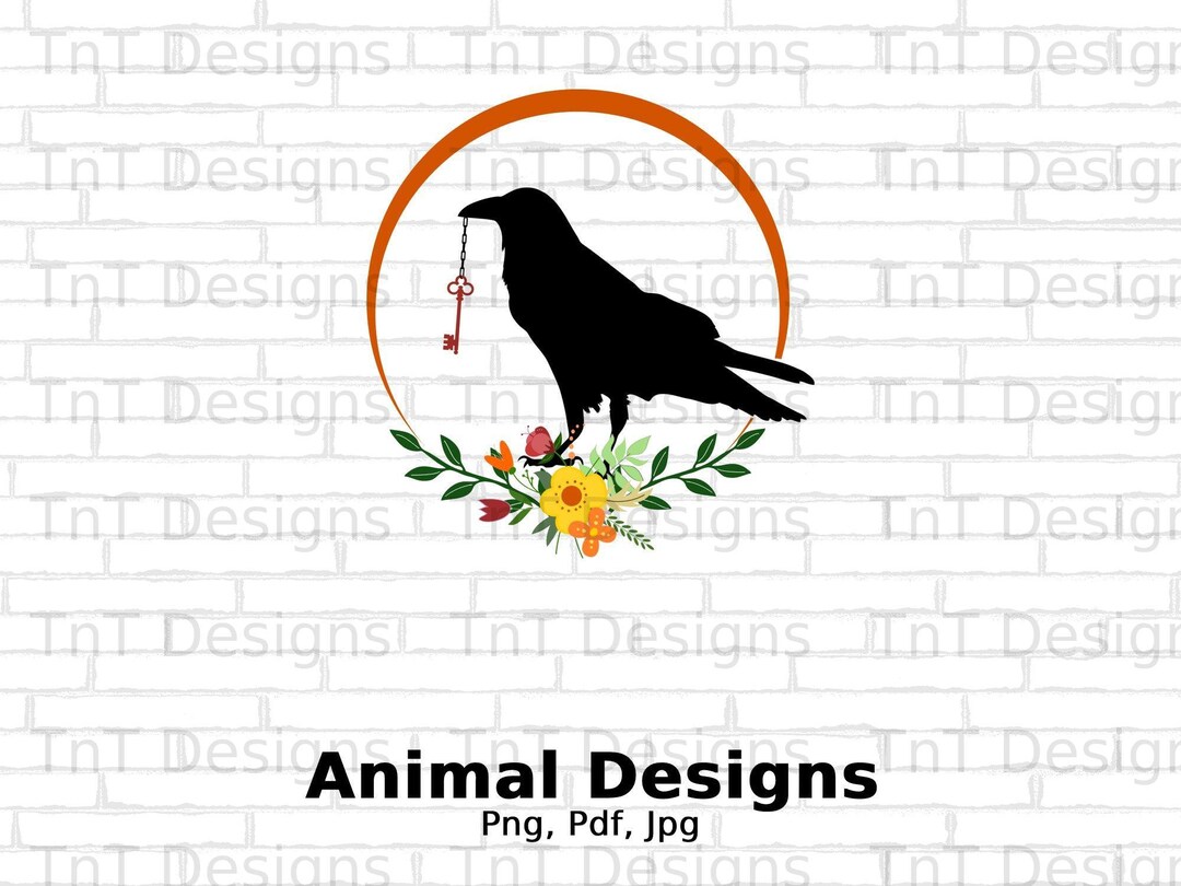 Crow Digital Png File Instant Download, Crow T-shirt Design, Bird Png ...