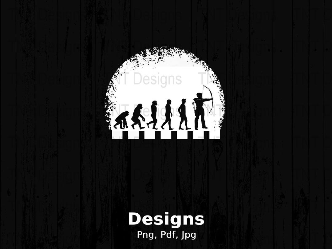 Archery Evolution Digital Png File, Archer Evolution Retro T-shirt ...