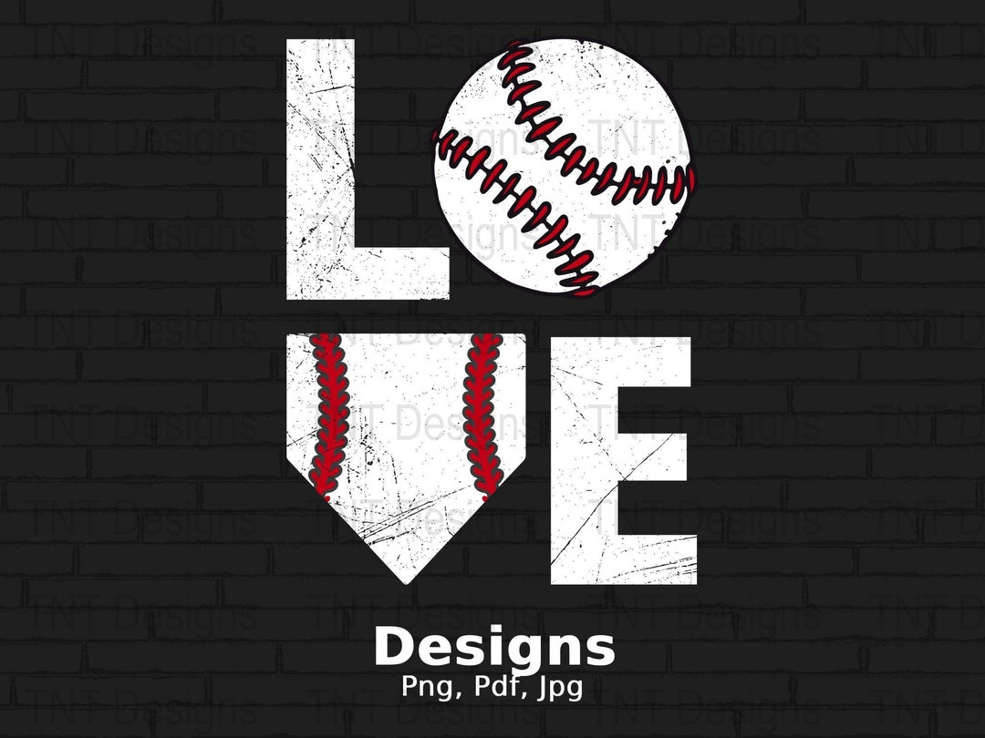 Love Baseball Digital Png File, Instant Download, Love Baseball T-shirt ...