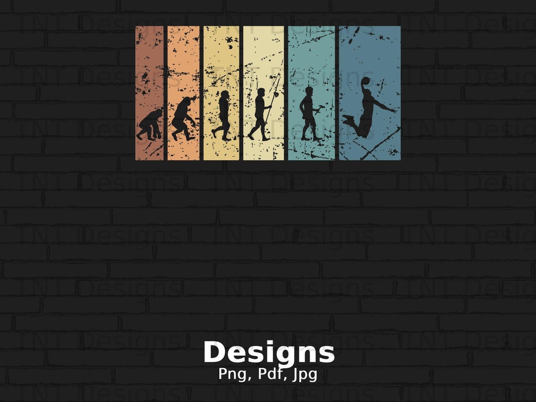 Evolution of Basketball Player Digital Png File, Instant Download ...