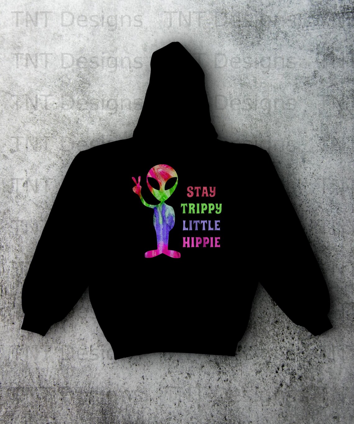 Stay Trippy Little Hippie Alien Digital Png Design File Instant ...
