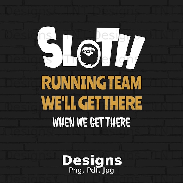 Sloth Running Team - Etsy