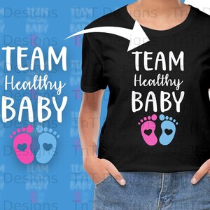 Team Healthy Baby Digital Png File, Instant Download, Gender Reveal ...