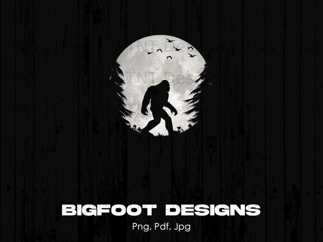 Bigfoot Night Full Moon Digital Png File, Instant Download, Bigfoot ...