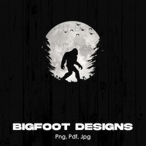 Bigfoot Night Full Moon Digital Png File, Instant Download, Bigfoot ...