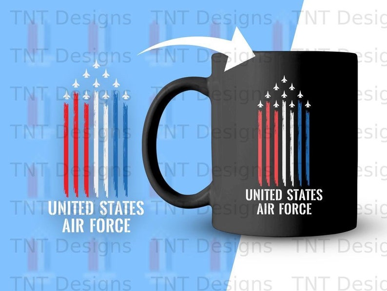 United States Flag Air Force Digital Png File Instant - Etsy